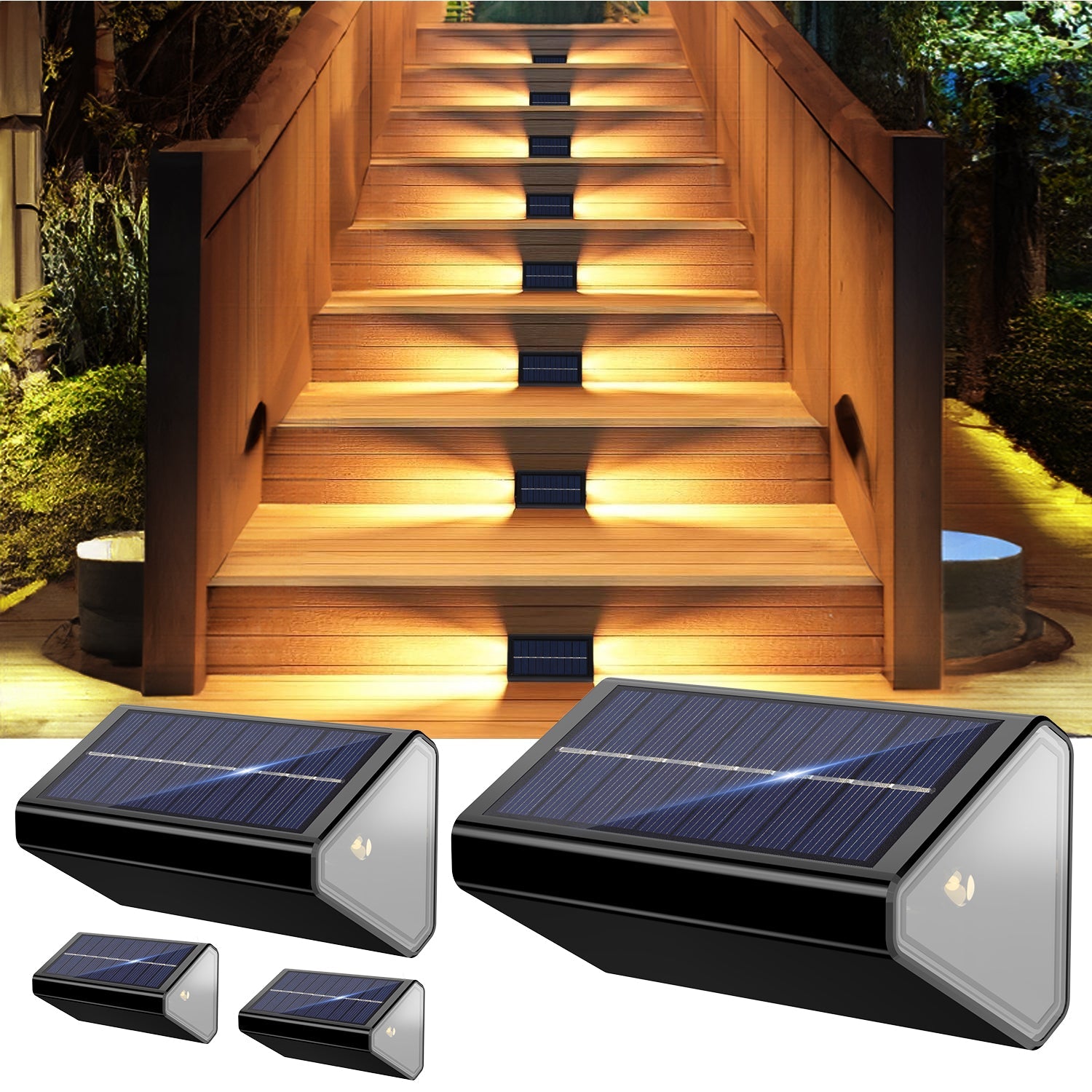 Solar Step Stair Lights With 2 Light Colors – FabStyl